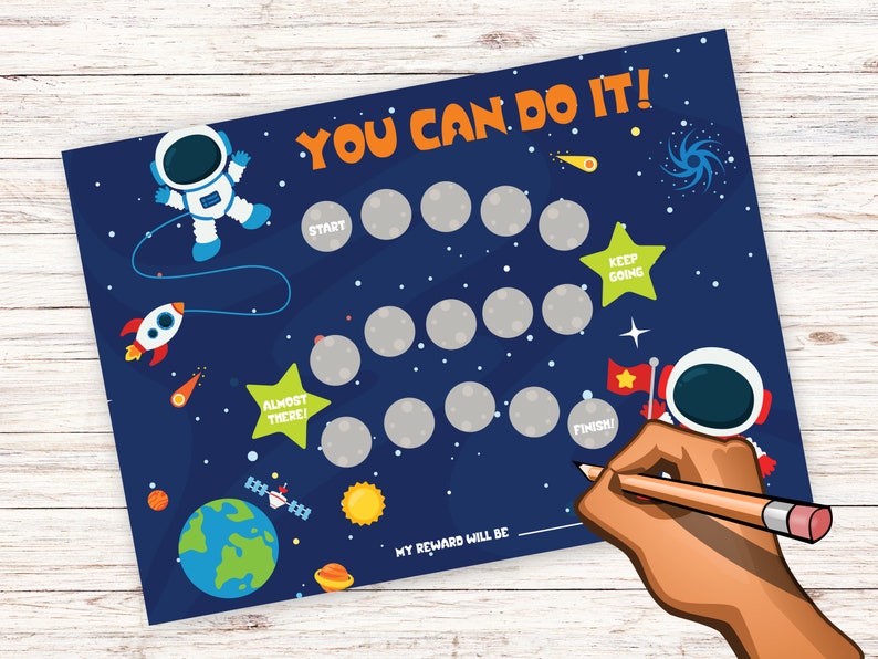 Printable Outer Space Reward Chart | Planets Sticker Chart | Instant ...