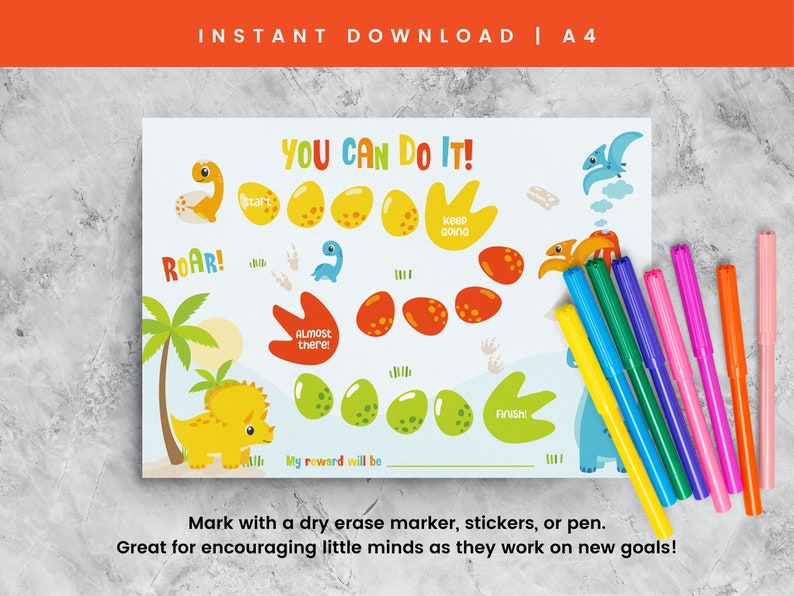 Printable Dinosaur Reward Chart | Dinosaur Kids Behavior Chart ...