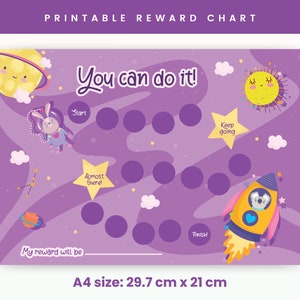 Printable Outer Space Reward Chart Planets Sticker Chart - Etsy