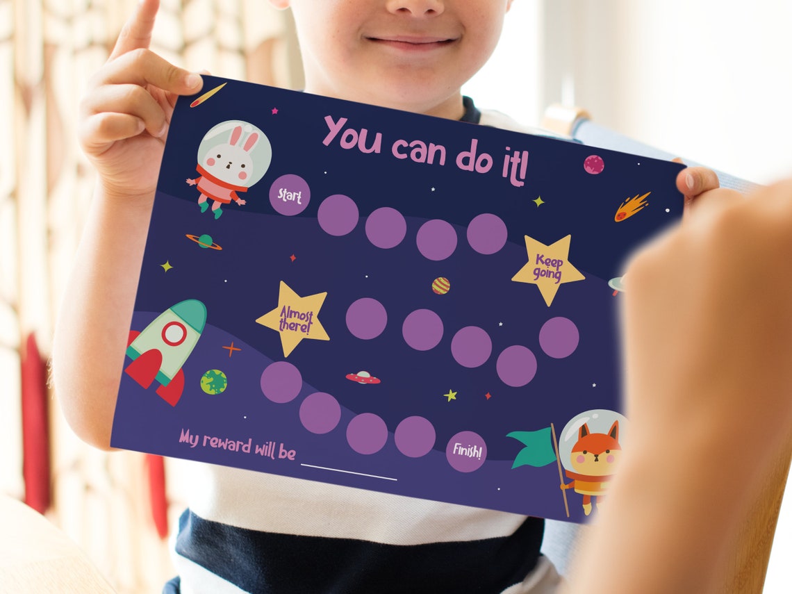 Printable Space Reward Chart for Kids Kids Reward Chart - Etsy UK