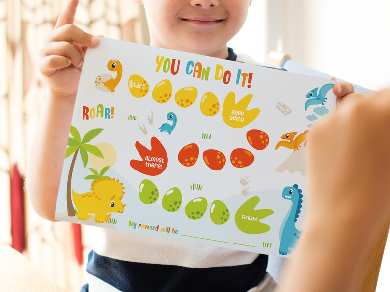 Printable Dinosaur Reward Chart | Dinosaur Kids Behavior Chart ...