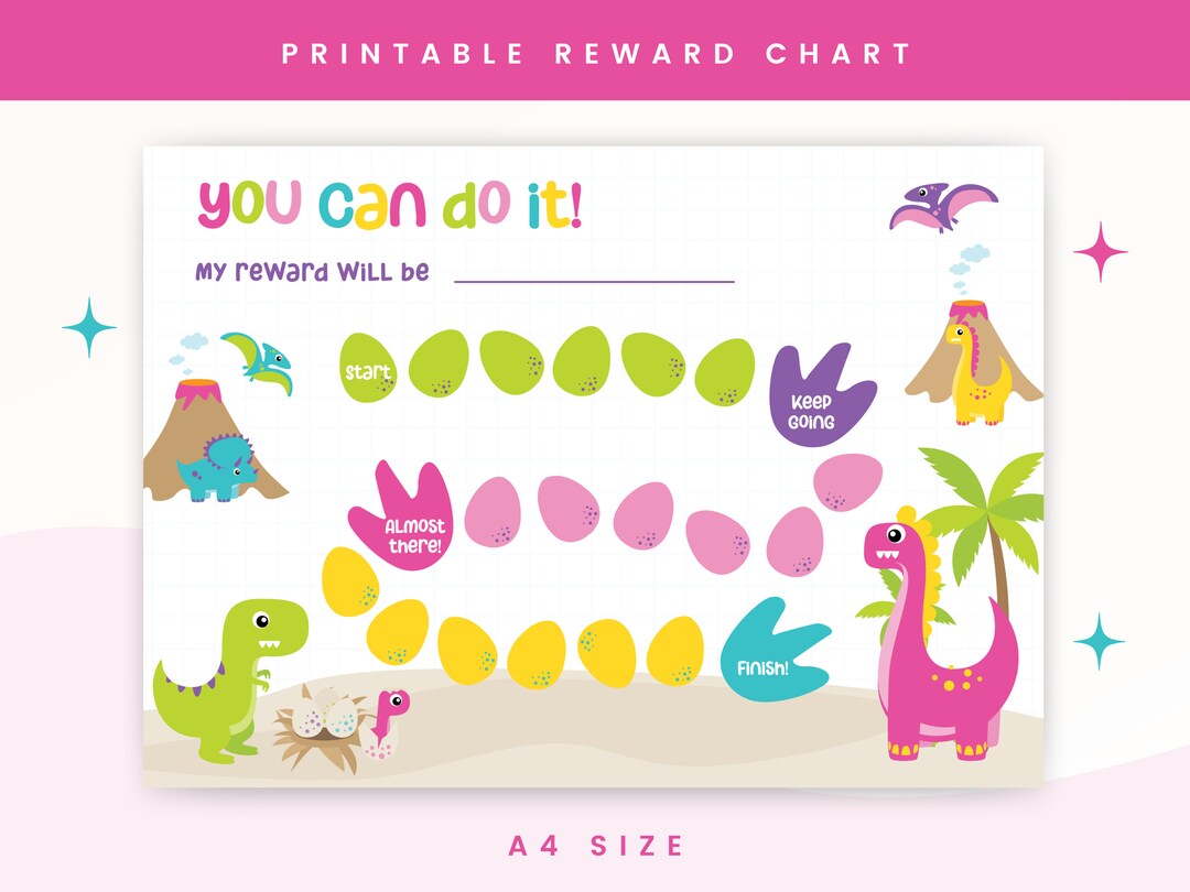 Printable Dinosaur Reward Chart Dinosaur Kids Behavior Chart Instant ...