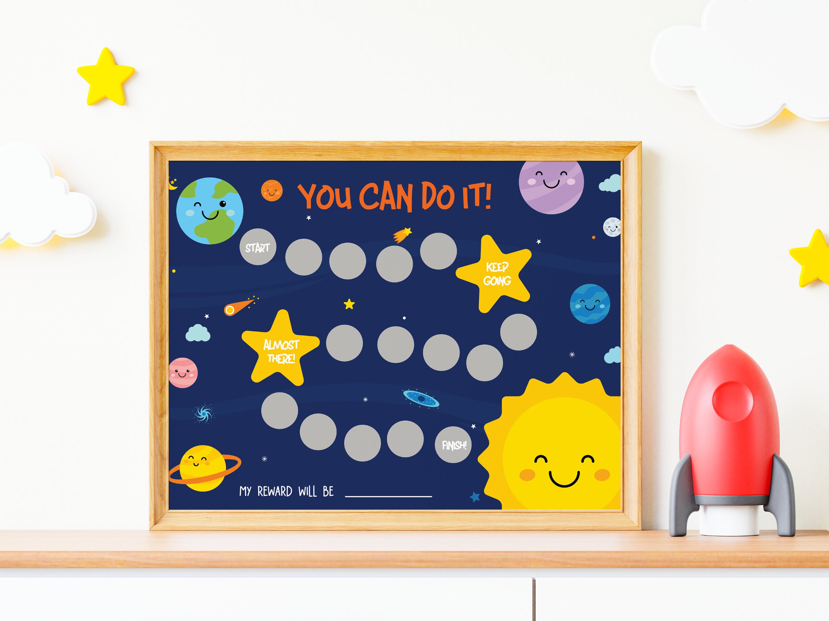 Printable Space Reward Chart | Planet Chart | Kids Reward Chart | Chore ...