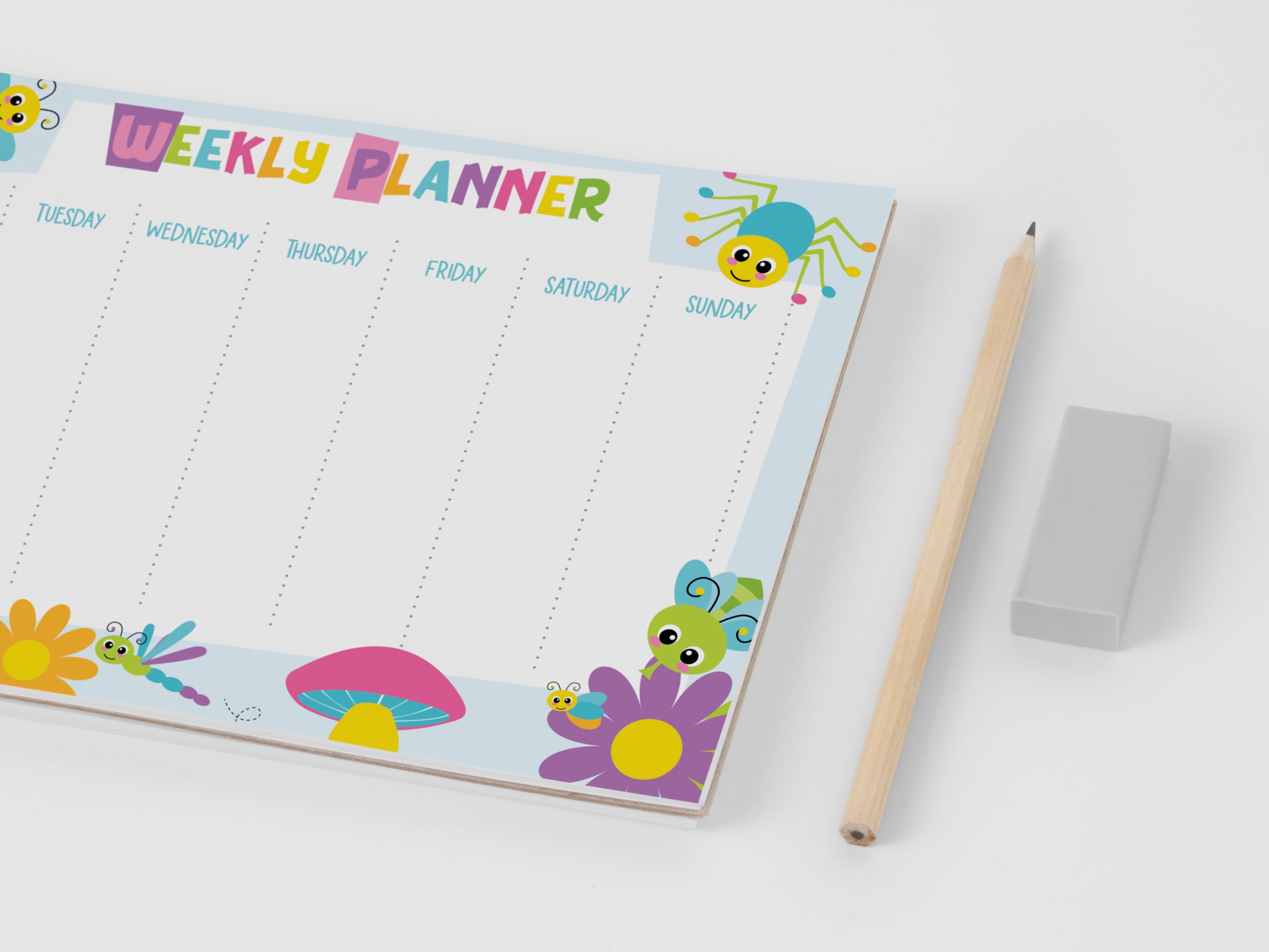 Bugs Weekly Schedule for Kids Printable Homeschool Weekly Schedule ...