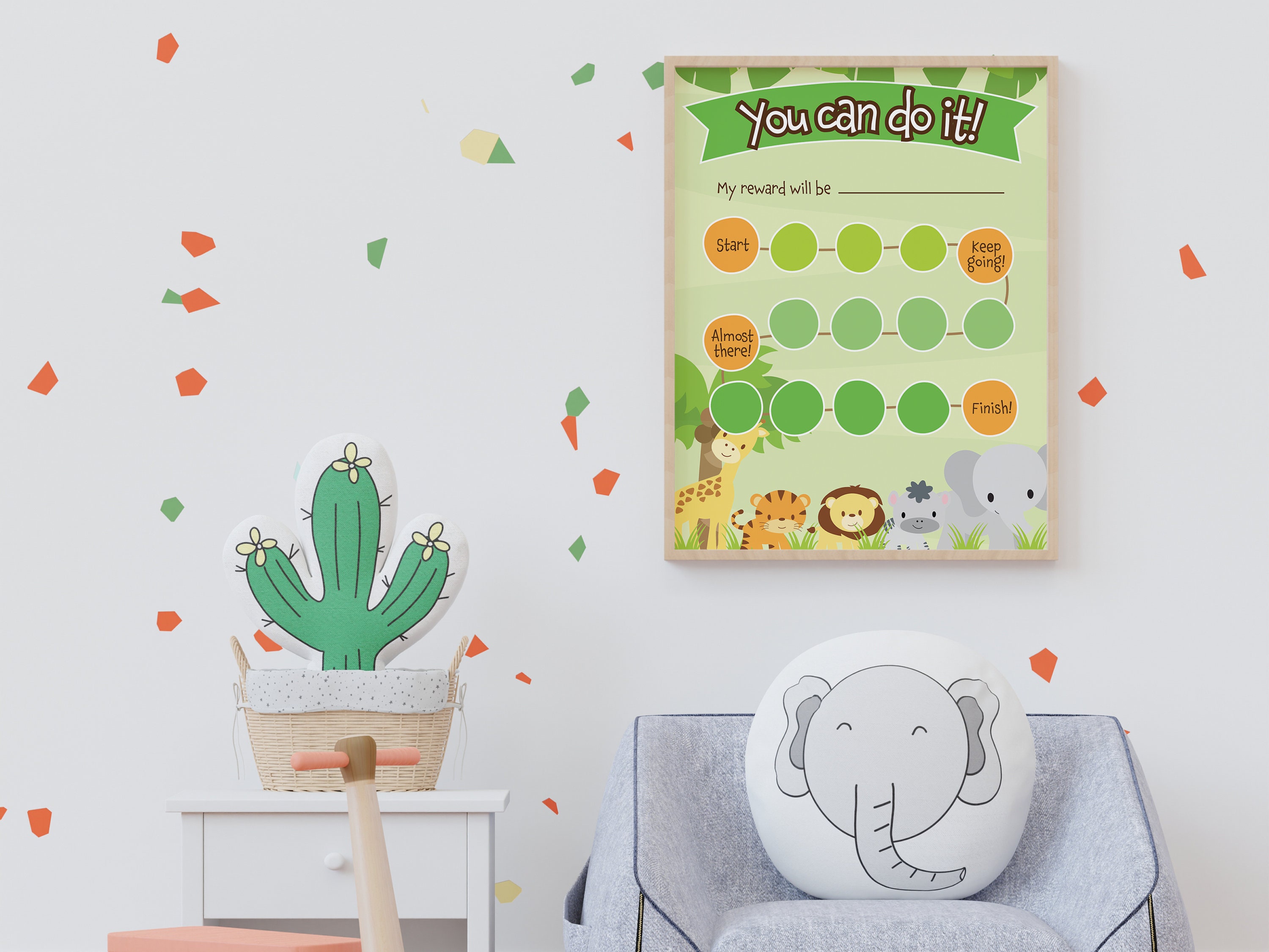Printable Jungle Reward Chart | Toddler Reward Chart | Reward Chart ...