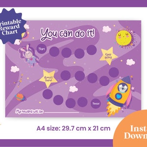 Printable Outer Space Reward Chart Planets Sticker Chart - Etsy