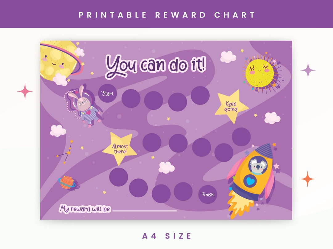 Printable Outer Space Reward Chart | Planets Sticker Chart | Instant ...