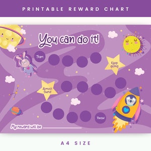 Printable Outer Space Reward Chart | Planets Sticker Chart | Instant ...