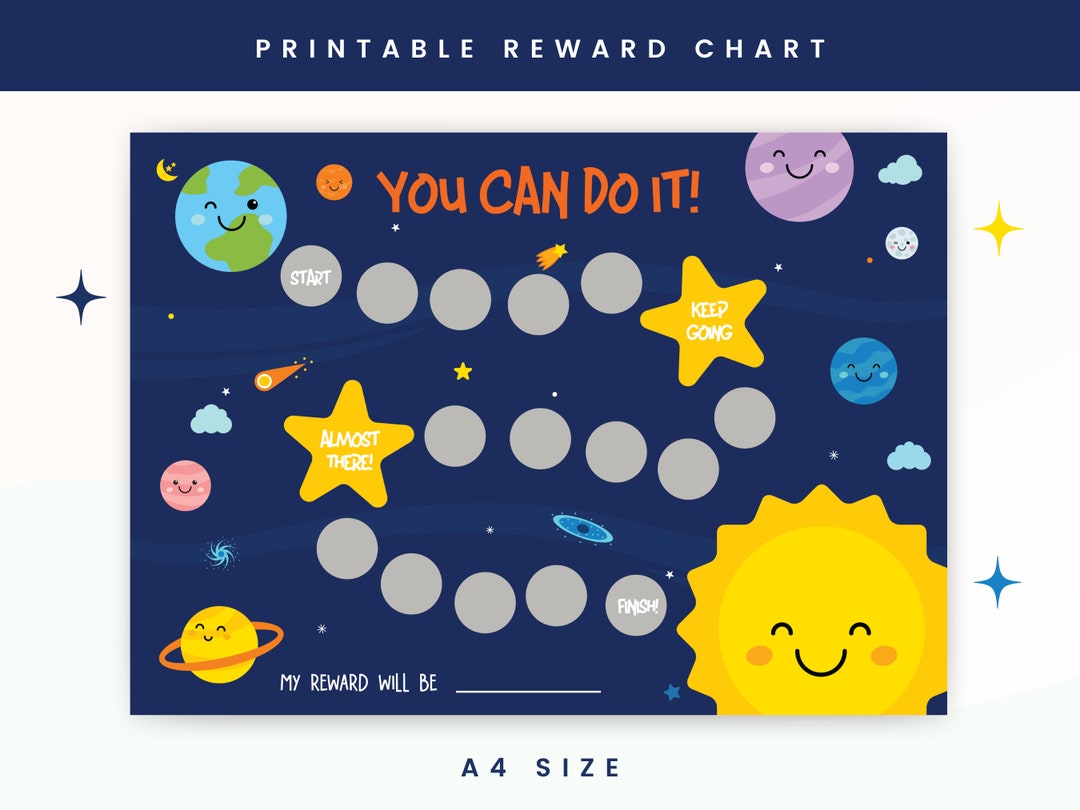 Printable Space Reward Chart | Planet Chart | Kids Reward Chart | Chore ...