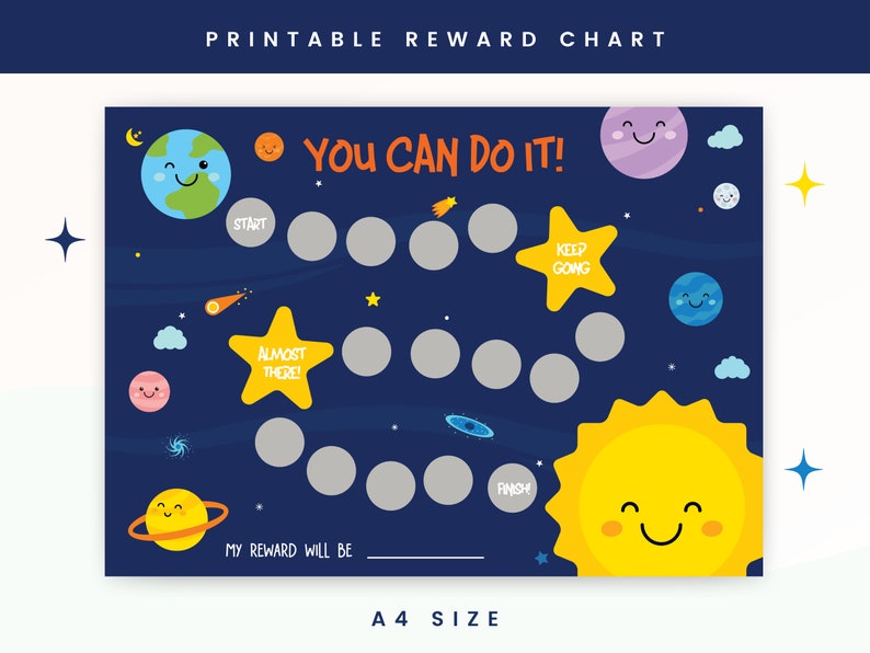 Printable Space Reward Chart | Planet Chart | Kids Reward Chart | Chore ...