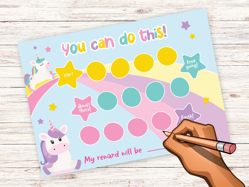 Printable Unicorn Reward Chart Chore Chart Printable Growth Chart ...