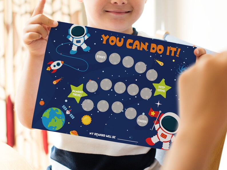 Printable Outer Space Reward Chart Planets Sticker Chart - Etsy