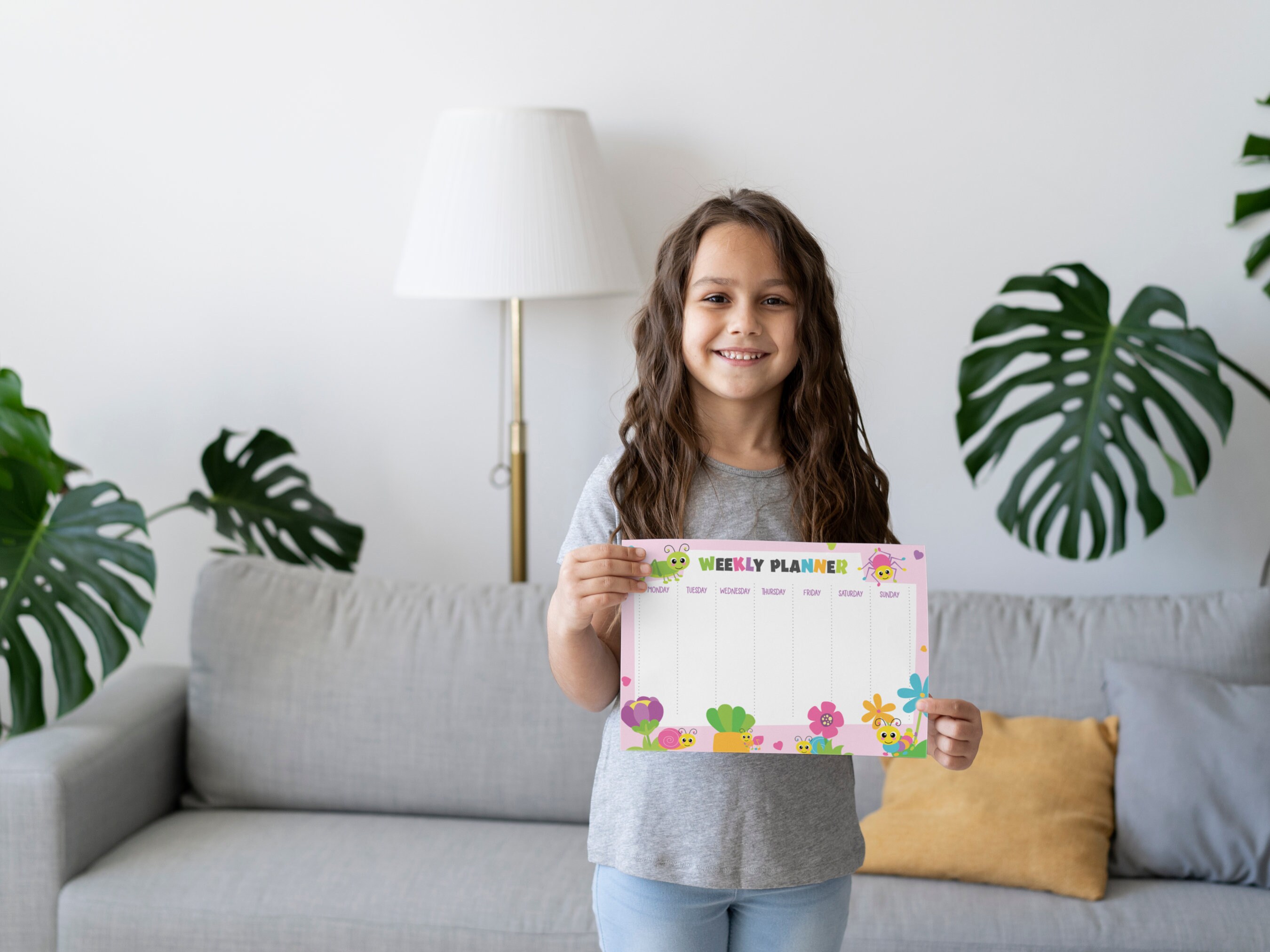 Bugs Weekly Planner Kids, Kids Weekly Planner Printable, Weekly ...