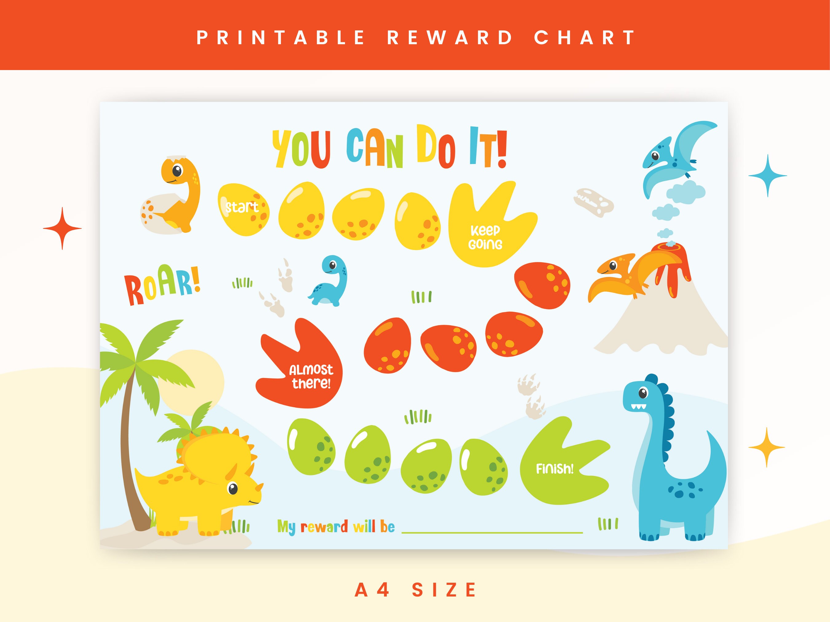 Printable Dinosaur Reward Chart | Dinosaur Kids Behavior Chart ...