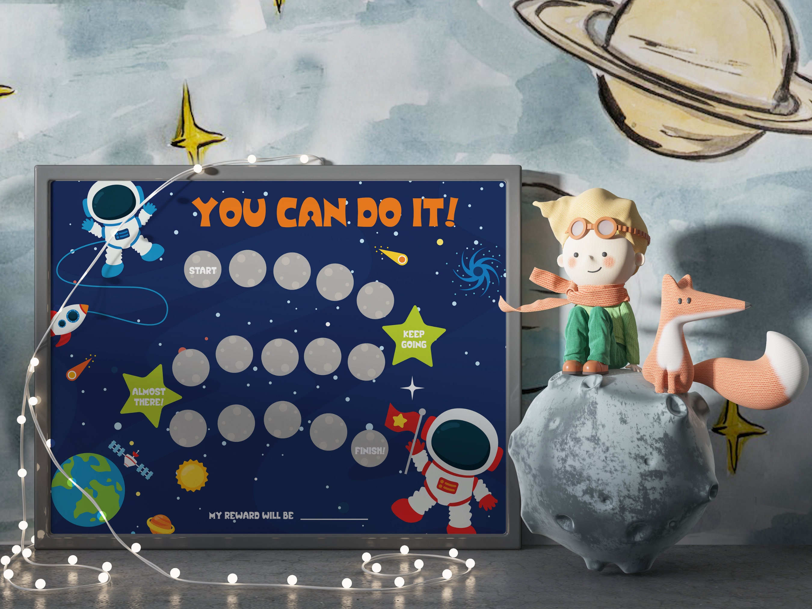 Printable Outer Space Reward Chart | Planets Sticker Chart | Instant ...