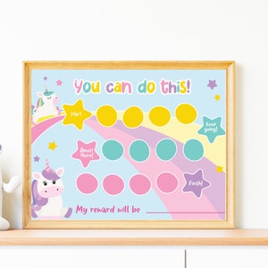 Printable Unicorn Reward Chart | Chore Chart Printable | Growth Chart ...