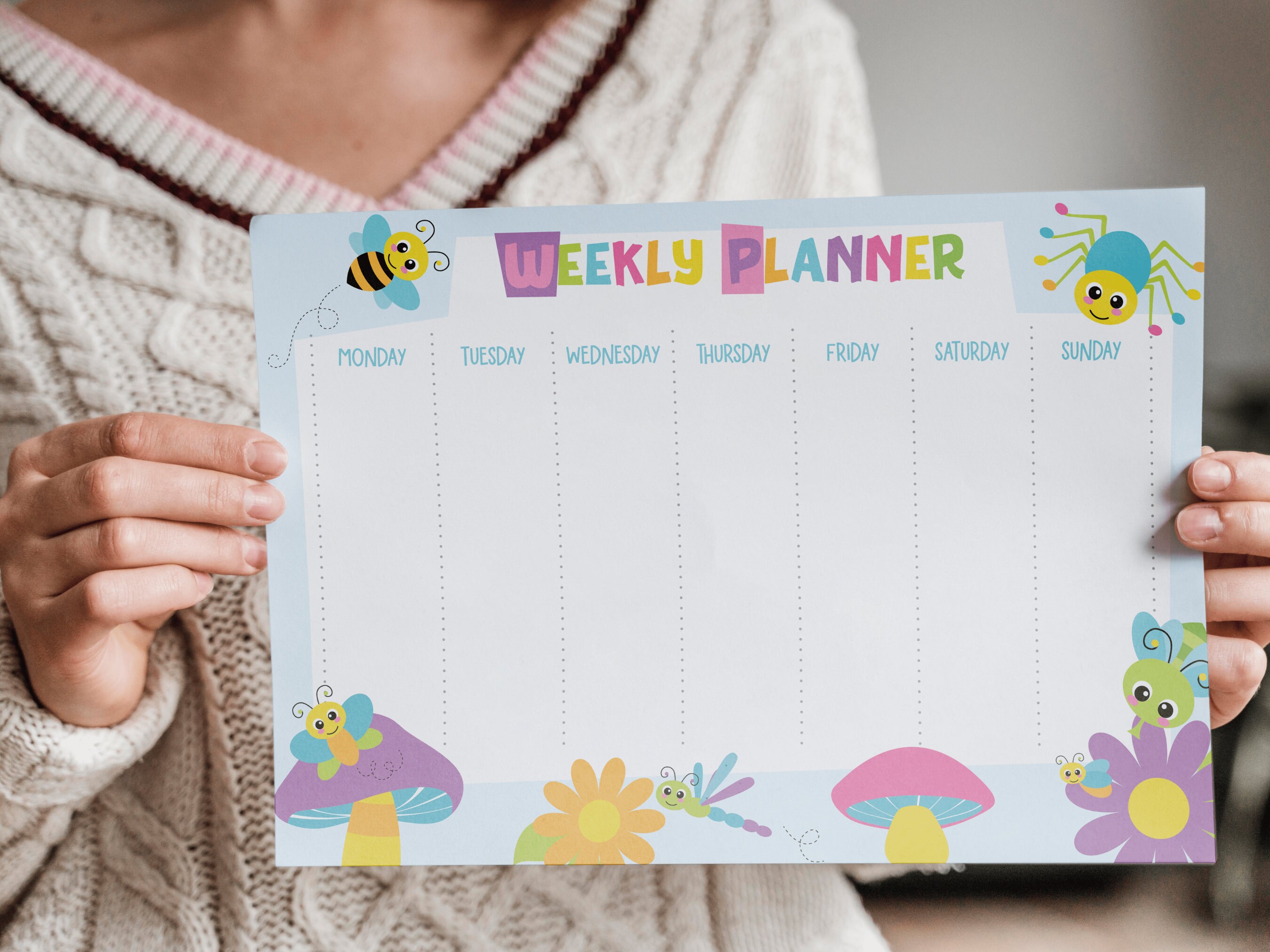 Bugs Weekly Schedule for Kids Printable Homeschool Weekly Schedule ...