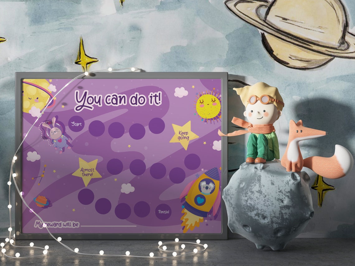 Printable Outer Space Reward Chart | Planets Sticker Chart | Instant ...
