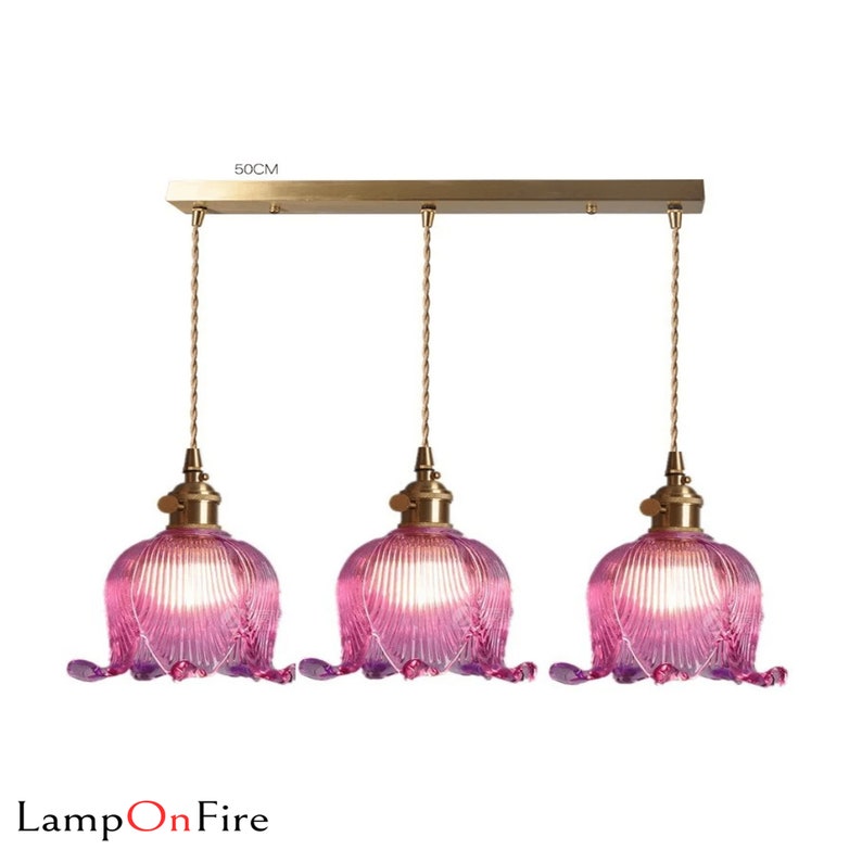 Fluted Glass Short Cylinder Pendant LED Light in Vintage Style Bulb ...