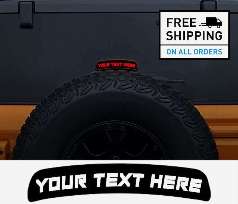 Ford Bronco Third Brake Light Custom Text Vinyl Decal Overlay ...