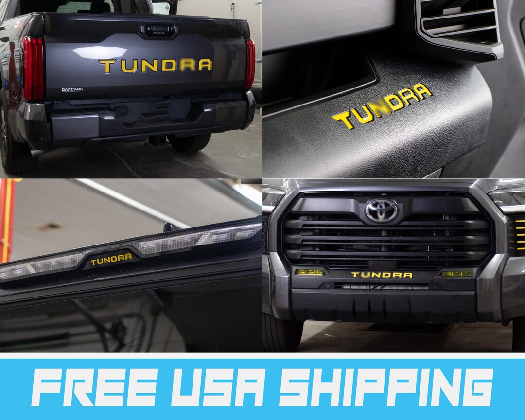 Tundra Letters Bundle Overlay Inlay Vinyl Decal Set for 2022, 2023 ...