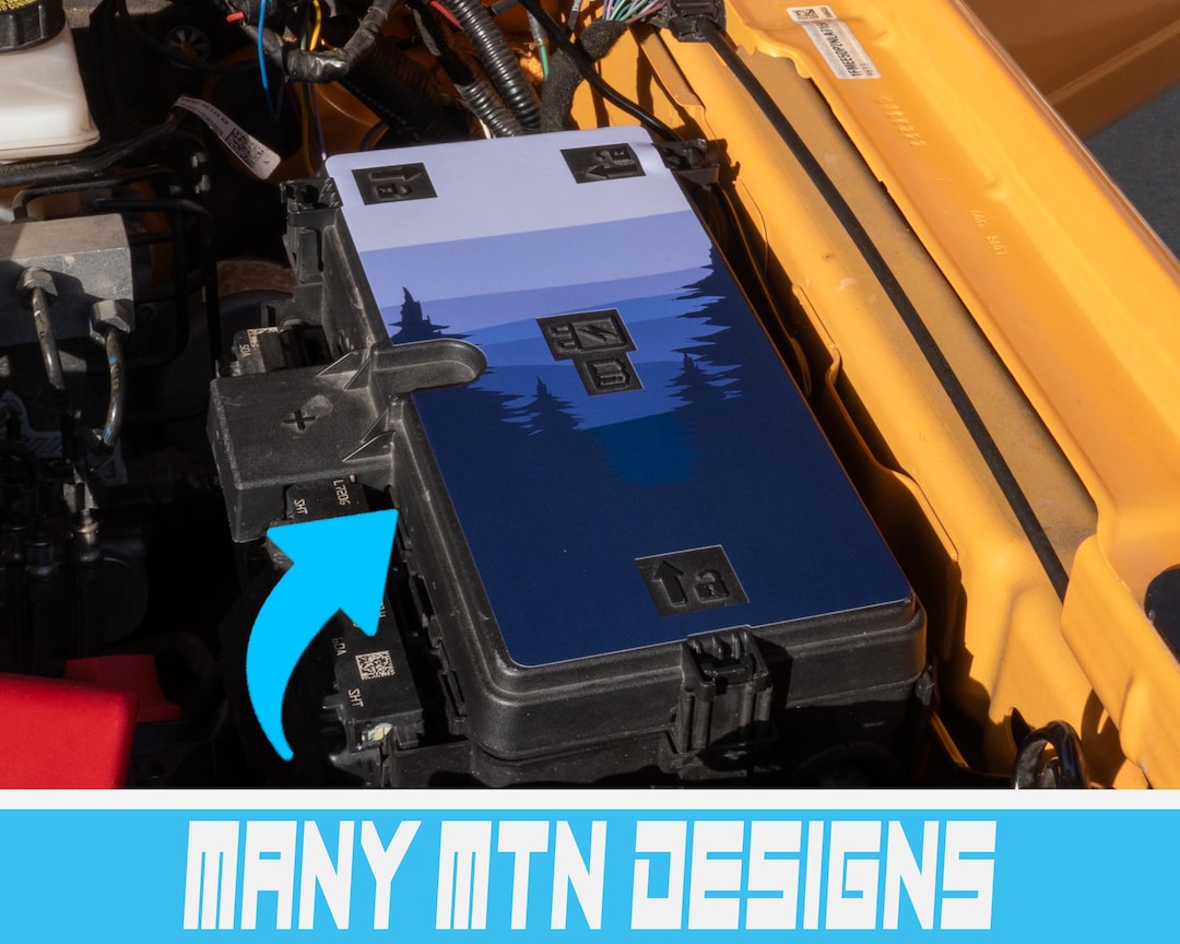 Bronco Mountains Fuse Box Lid Printed Overlay Accent Wrap Decal for ...