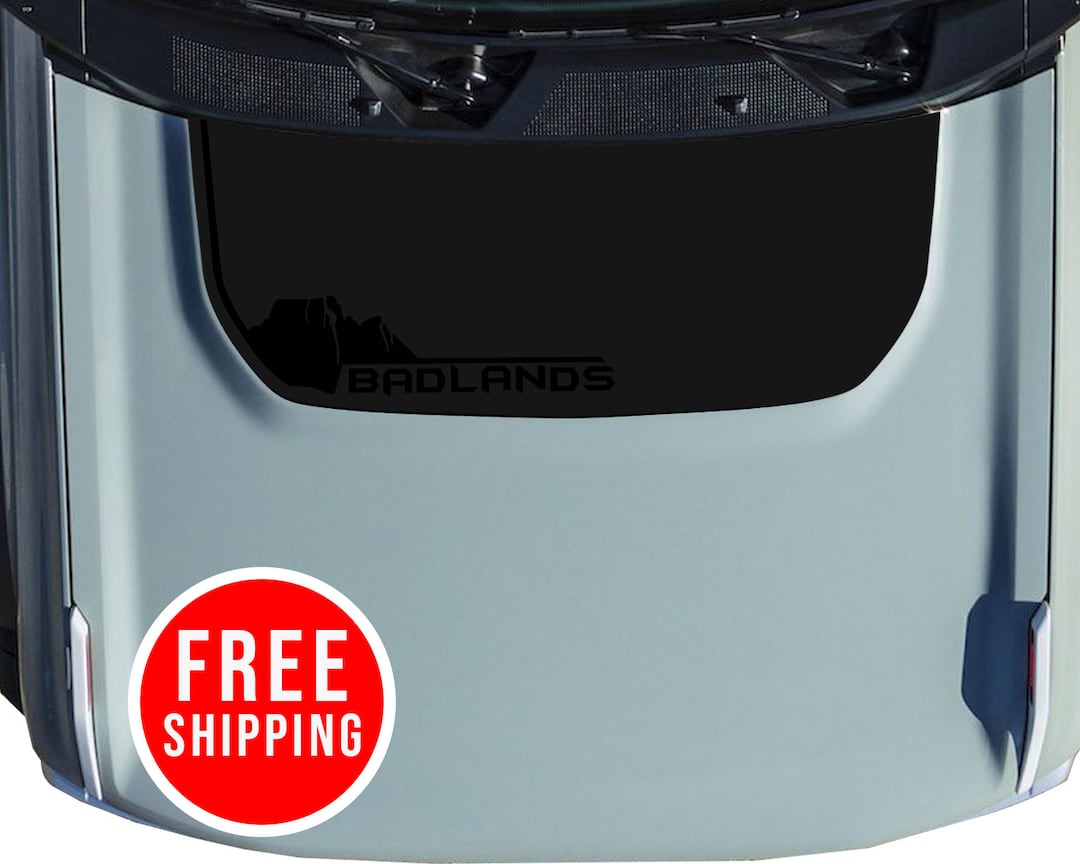 Badlands Hood Cowl Vinyl Decal for 2021, 2022, 2023 & 2024 Ford Bronco ...