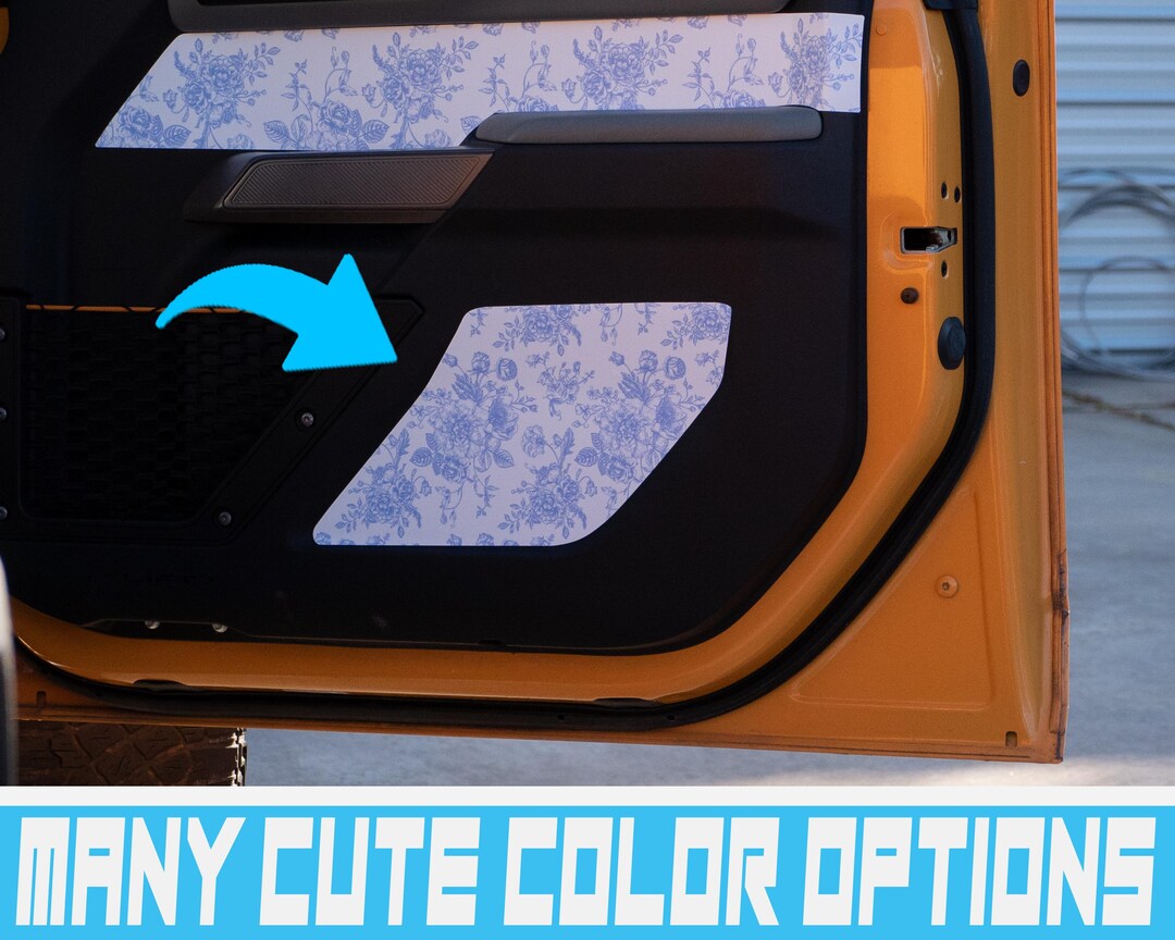 Bronco Toile Flower Pattern Lower Door Printed Interior Insert Accent ...