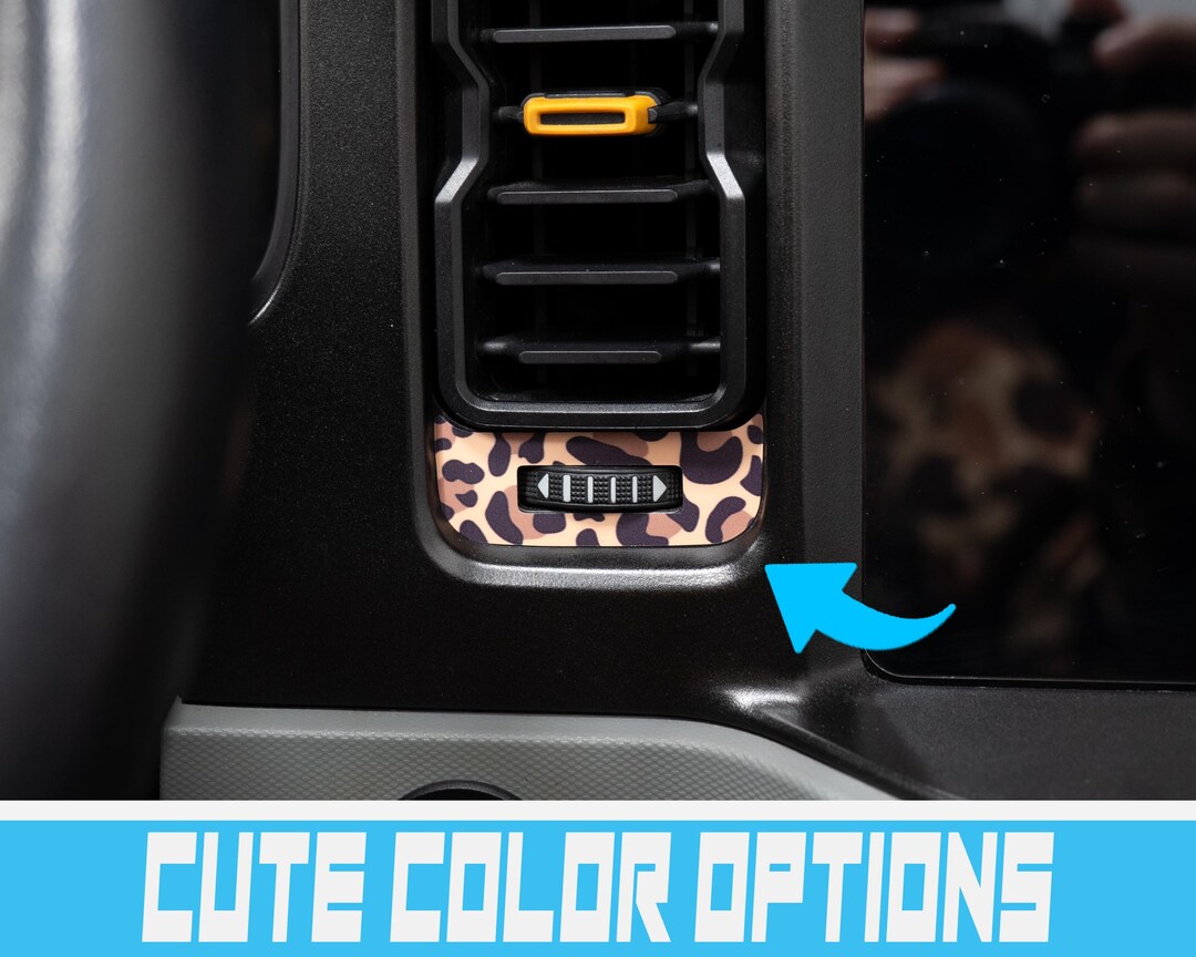 Bronco Leopard Print AC Vent Insert Accent Wrap Interior Decal for 2021 ...