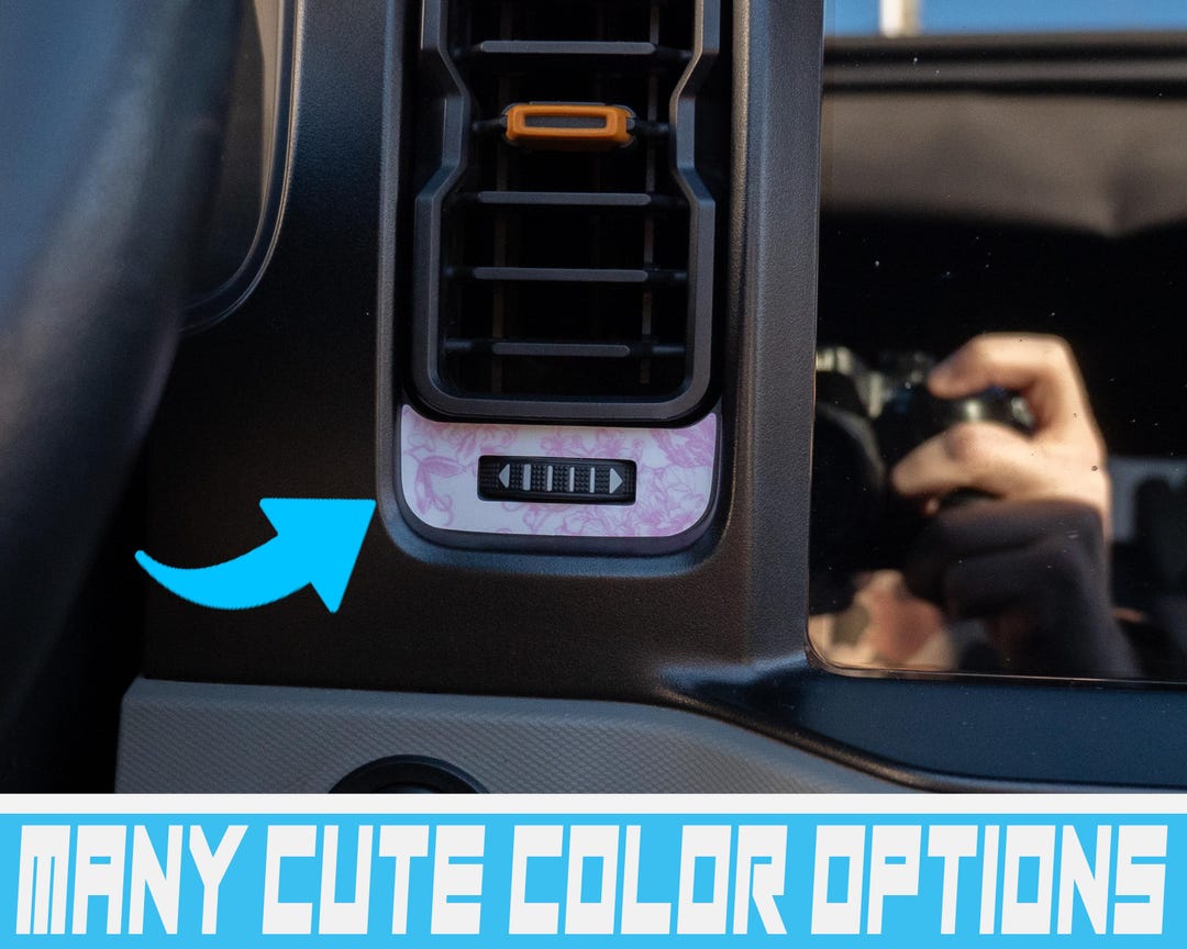 Bronco Toile Flower Pattern AC Vent Insert Interior Insert Accent Wrap ...