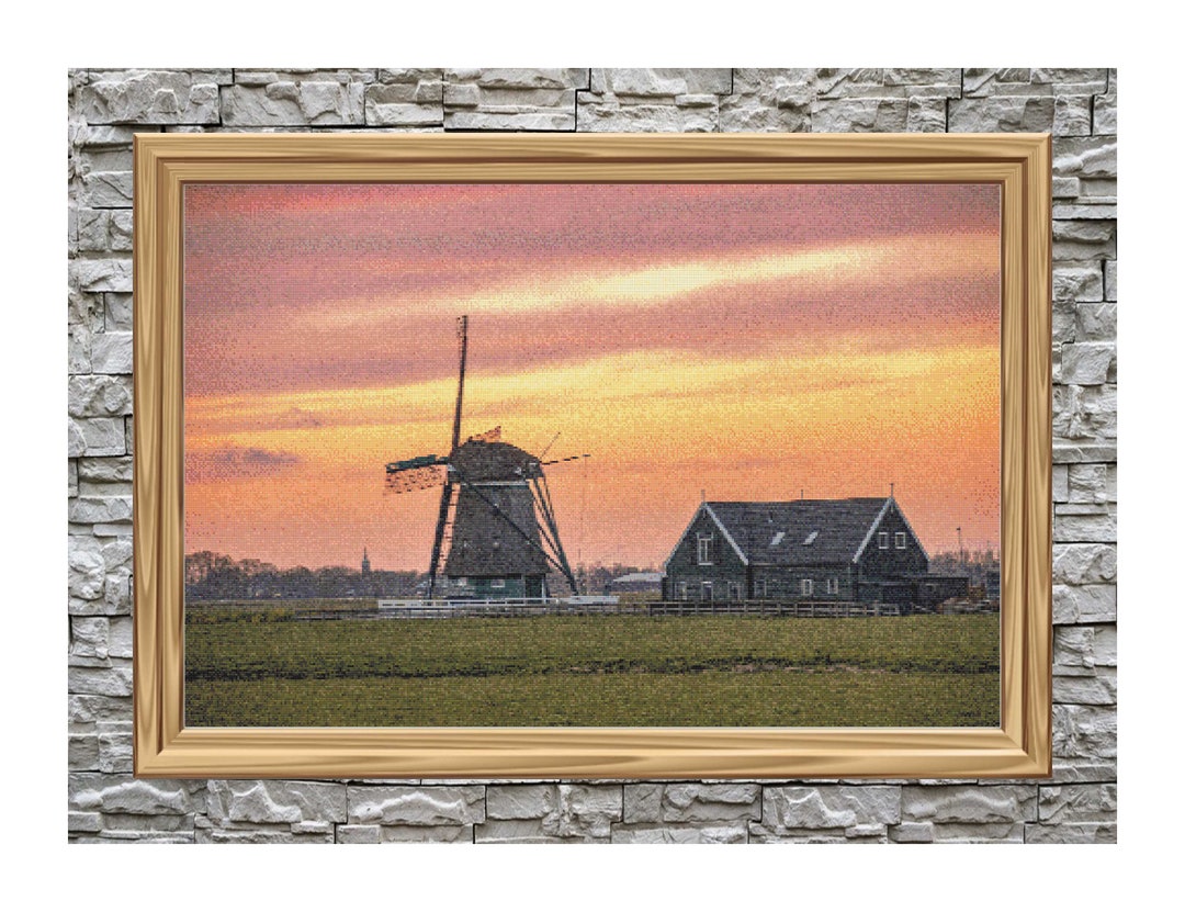 Dutch Windmill - Cross Stitch - Pattern Keeper Compatible - Etsy
