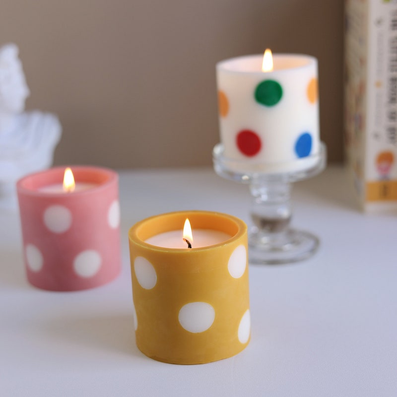 Dot Art Candle - Etsy