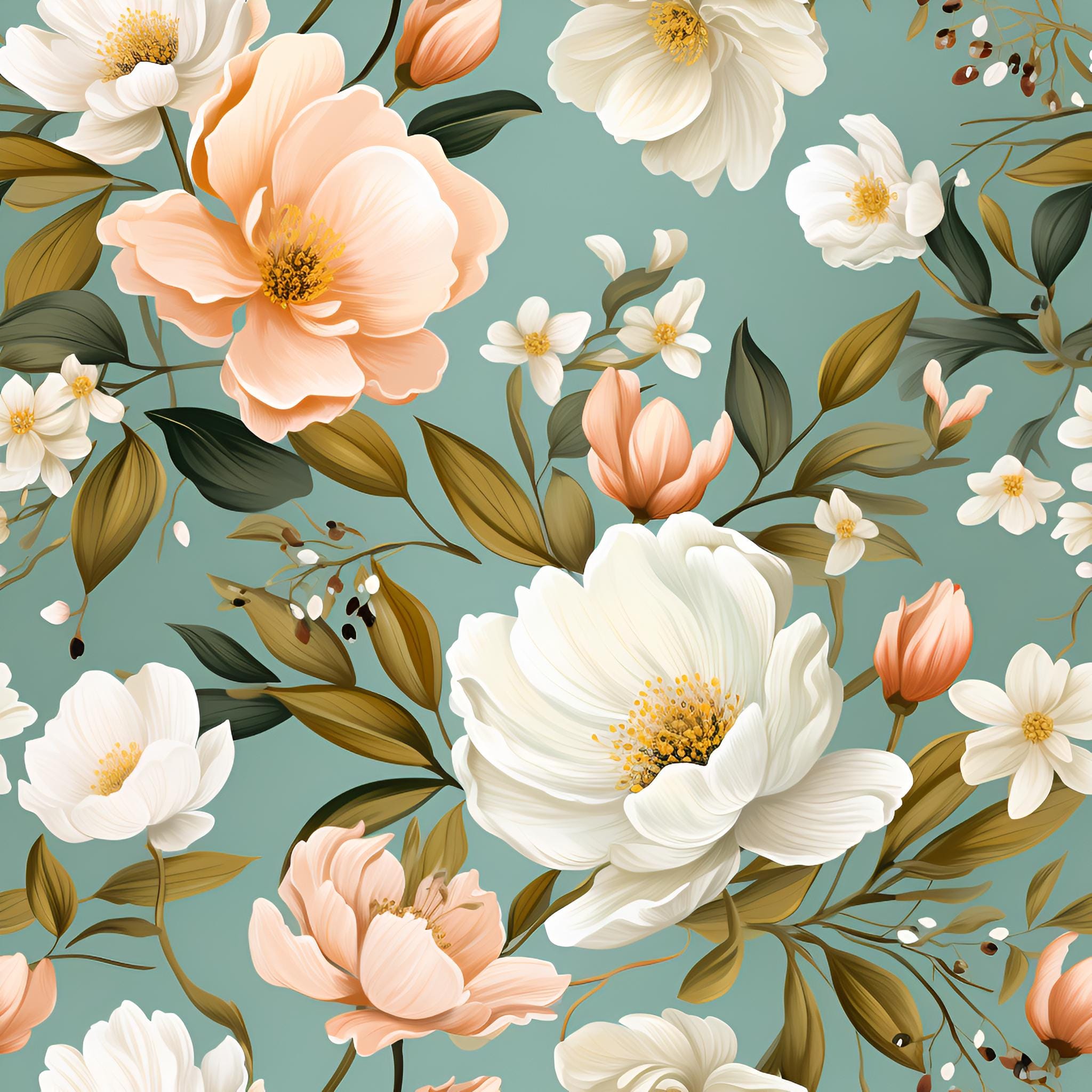 Seamless Pattern for Digital Fabric Printing - Etsy