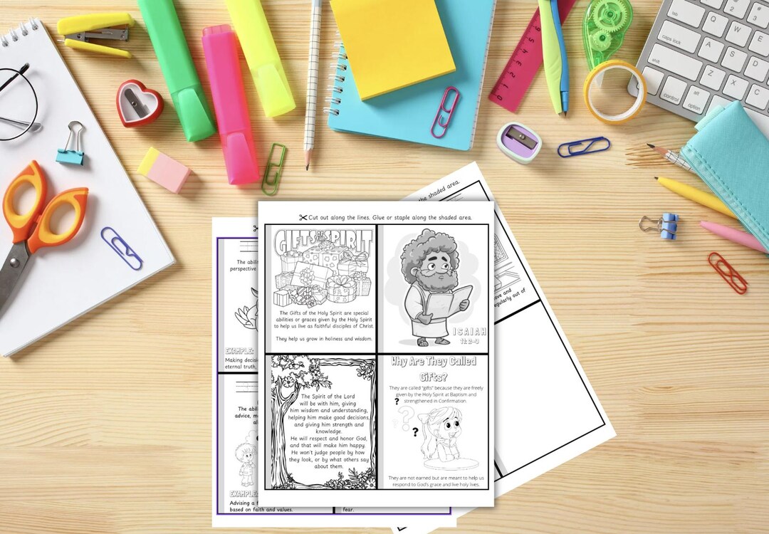 Downloadable Gifts of the Holy Spirit Coloring and Activity Book for ...