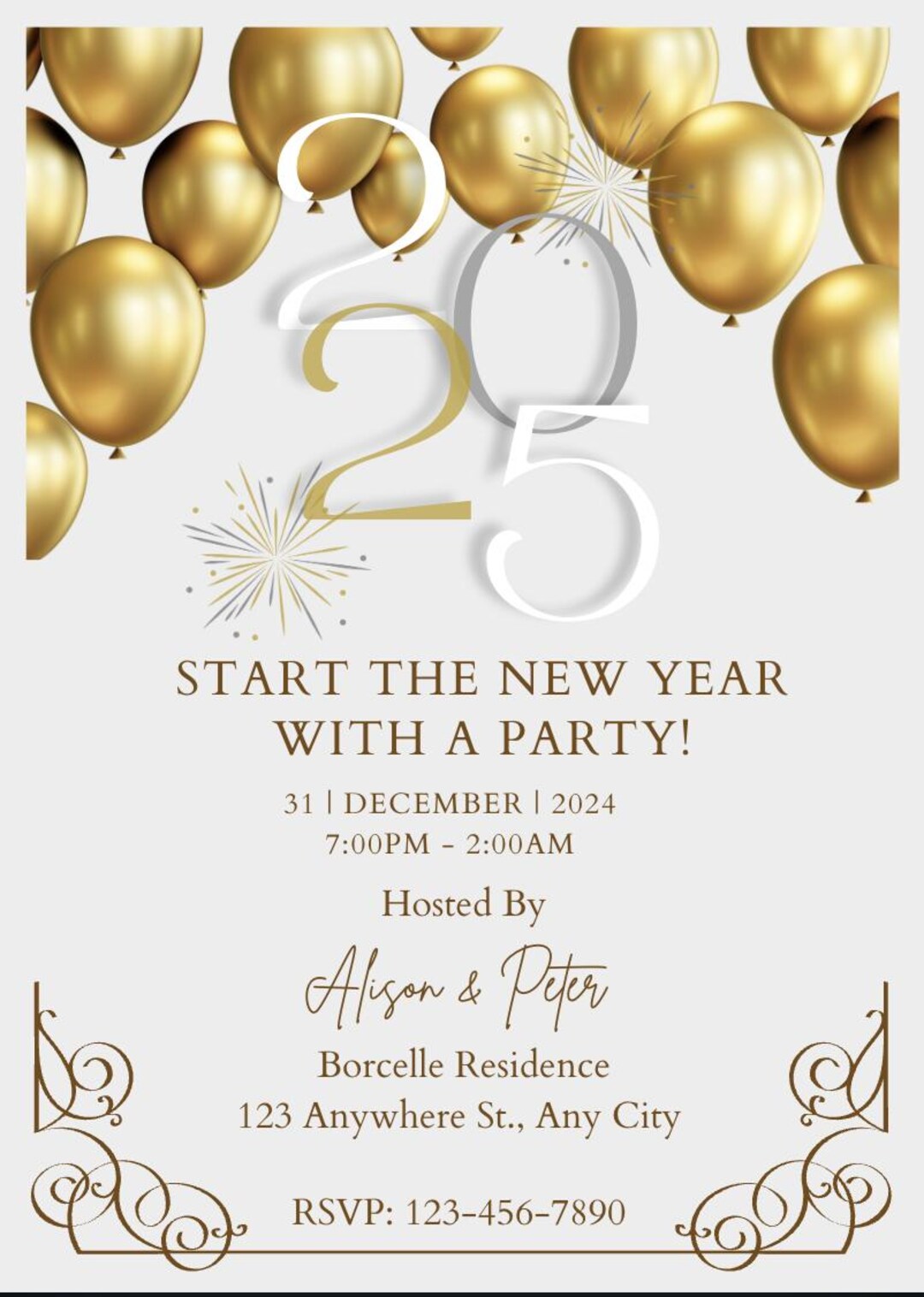 Personalized New Years Eve Celebration - Etsy