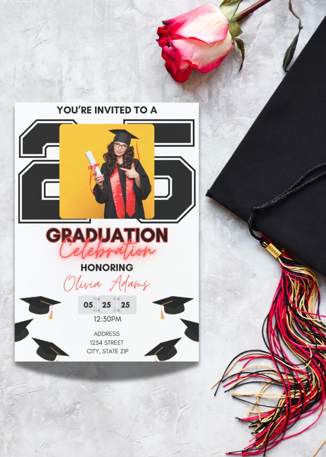Personalized Editable Graduation Invitation - Etsy