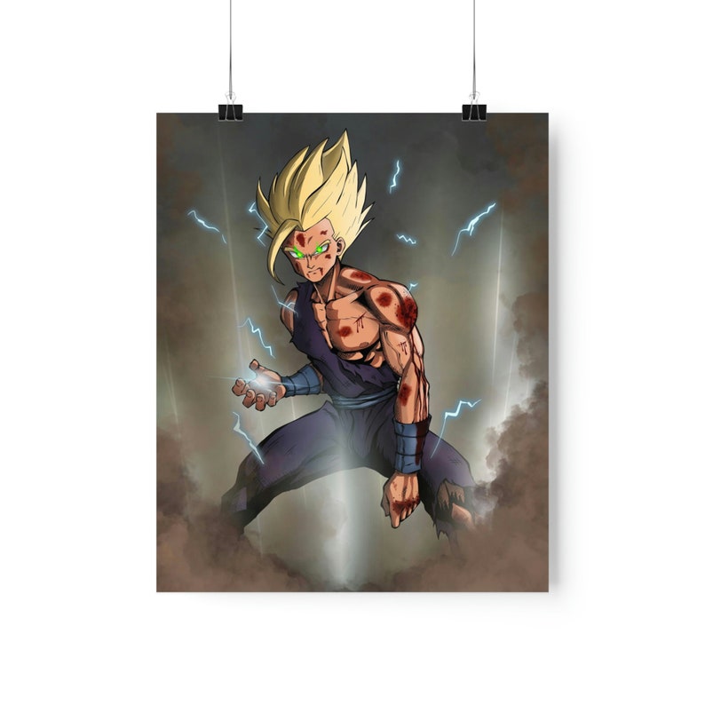 Super Saiyan 2 Gohan - Premium Matte Vertical Posters - Etsy