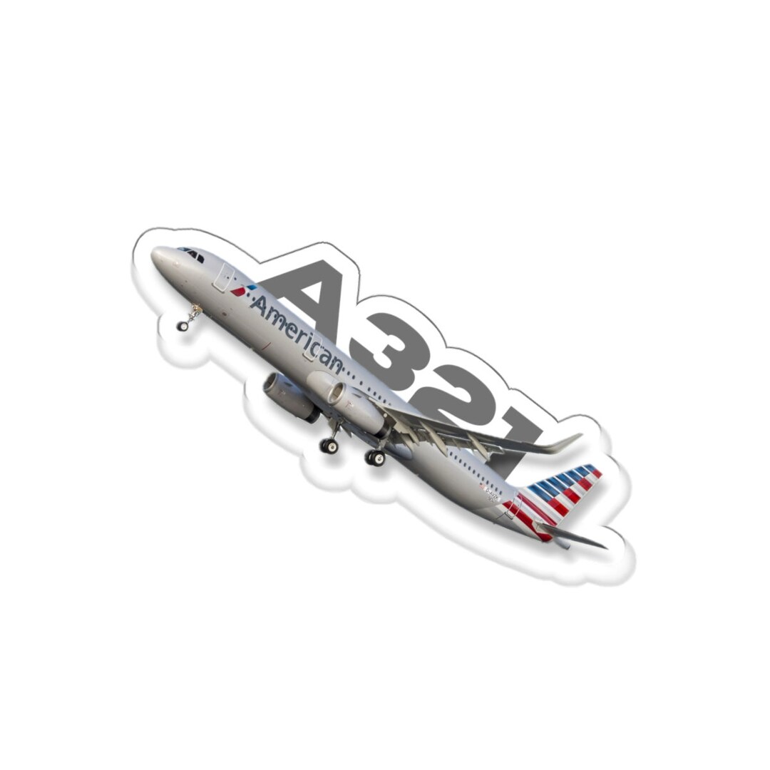 American Airlines A321 Sticker, AA Sticker, AA 321 Sticker Airbus 321 ...