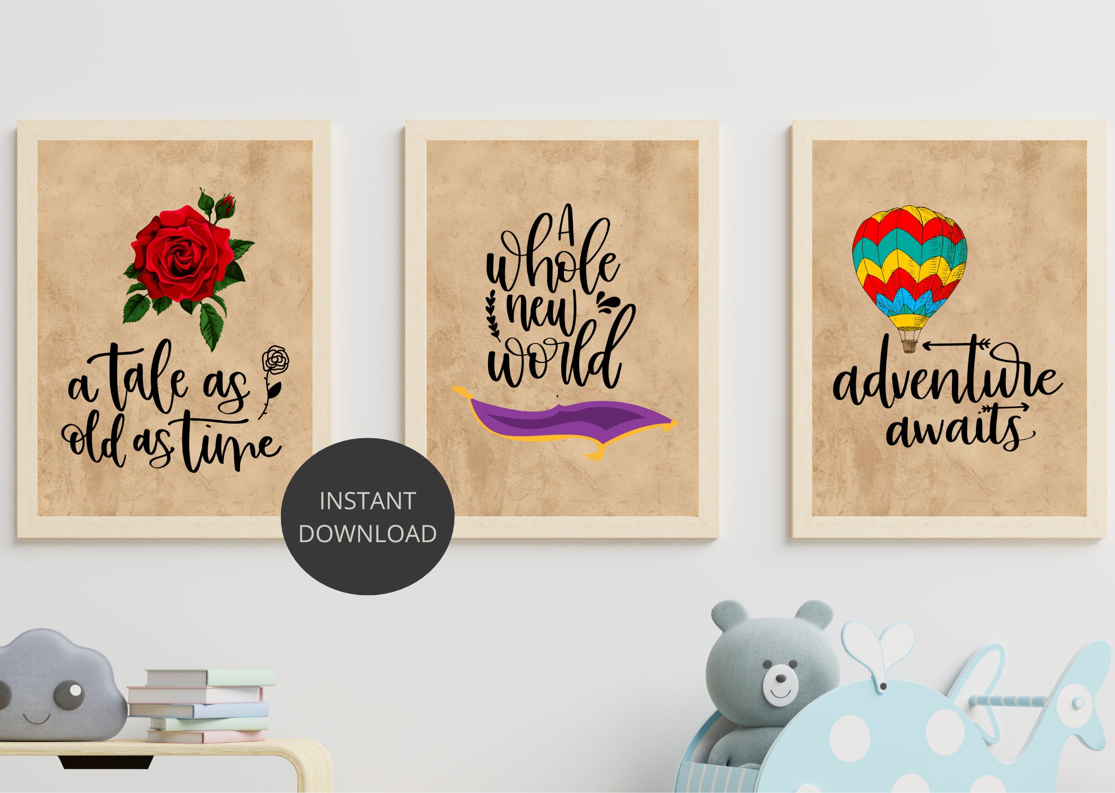Fairy-tale Inspired Printable Wall Poster, Inspirational Quotes, Girls ...