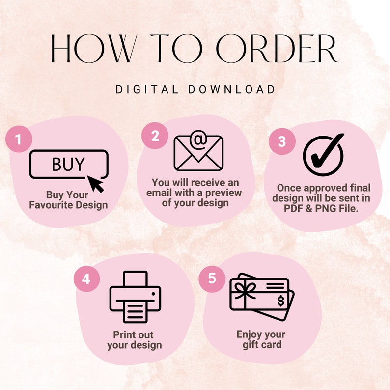 Custom Designed, Digital Download, Gift Voucher, Printable, Small ...