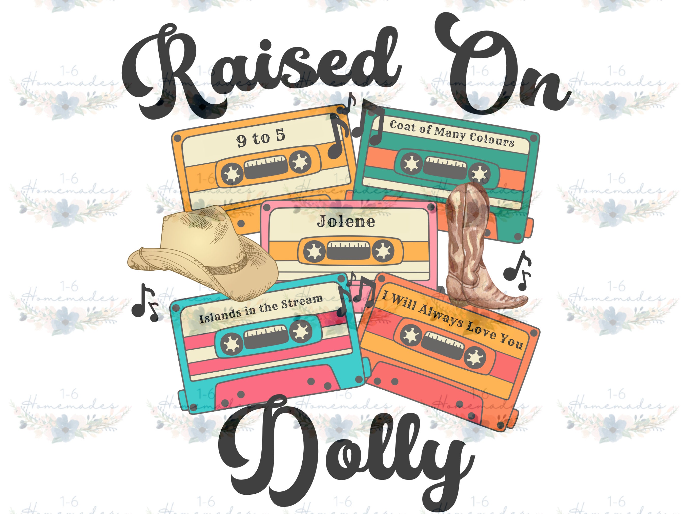 Raised on Dolly PNG - Dolly Parton - Retro Cassette Tape PNG - Instant ...