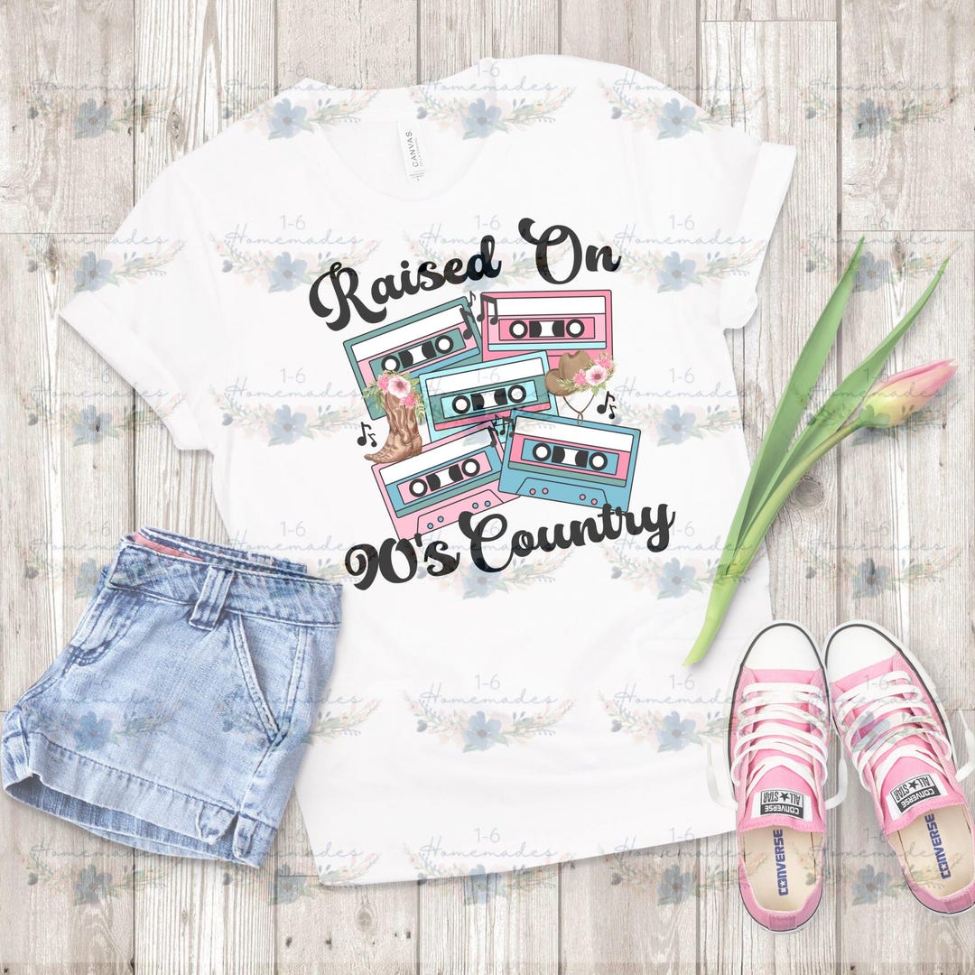 CUSTOM Raised on 90's Country PNG File - Retro Cassette Tape PNG ...