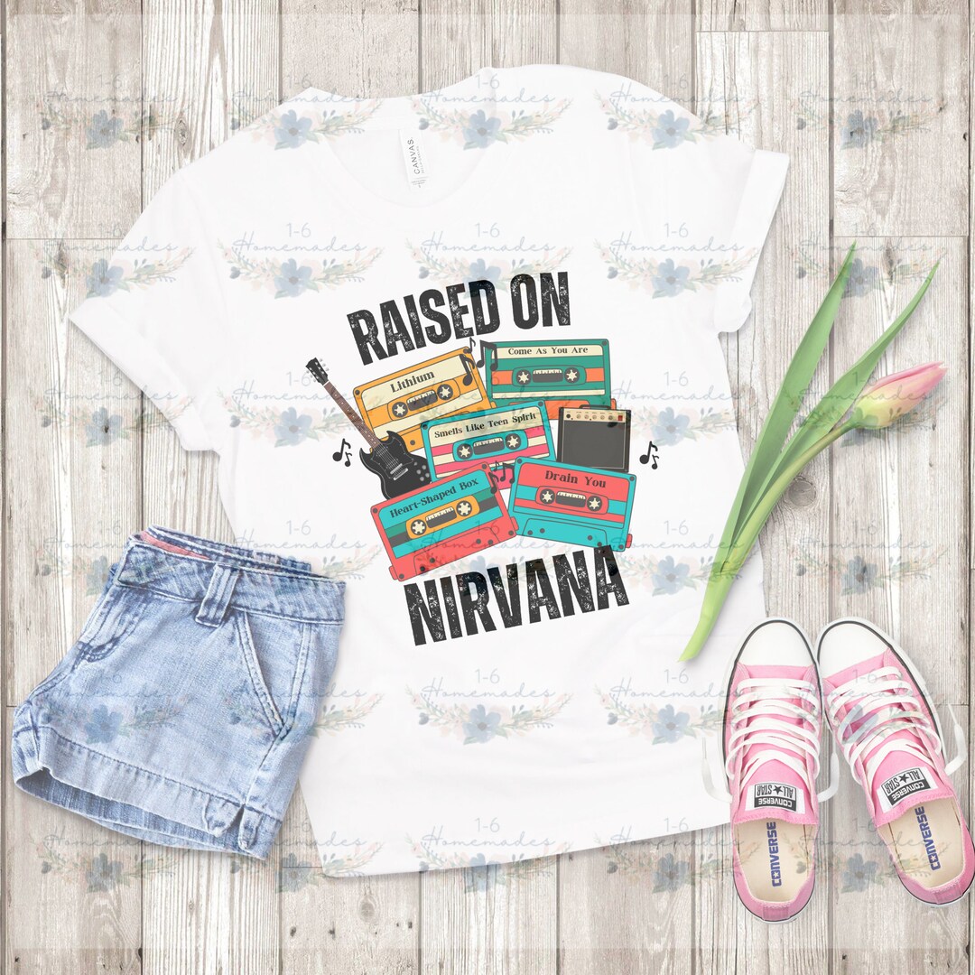 Raised on Nirvana PNG - Nirvana - Retro Cassette Tape PNG - Instant Digital Download - Etsy
