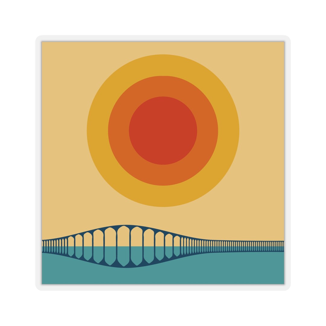 Retro Vintage Beach Vibes Sticker - Etsy