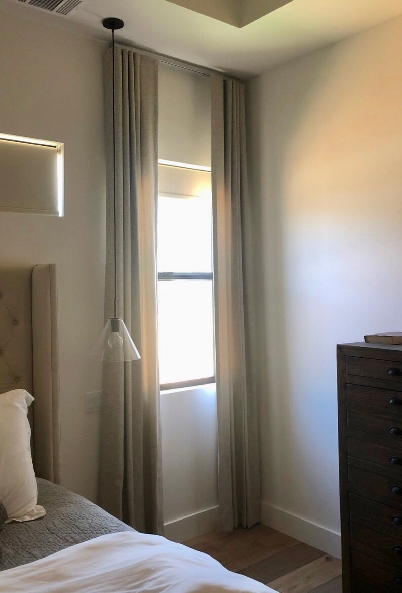 PAIR of Lined Light Filtering Decorative Drapery Panels With a ...