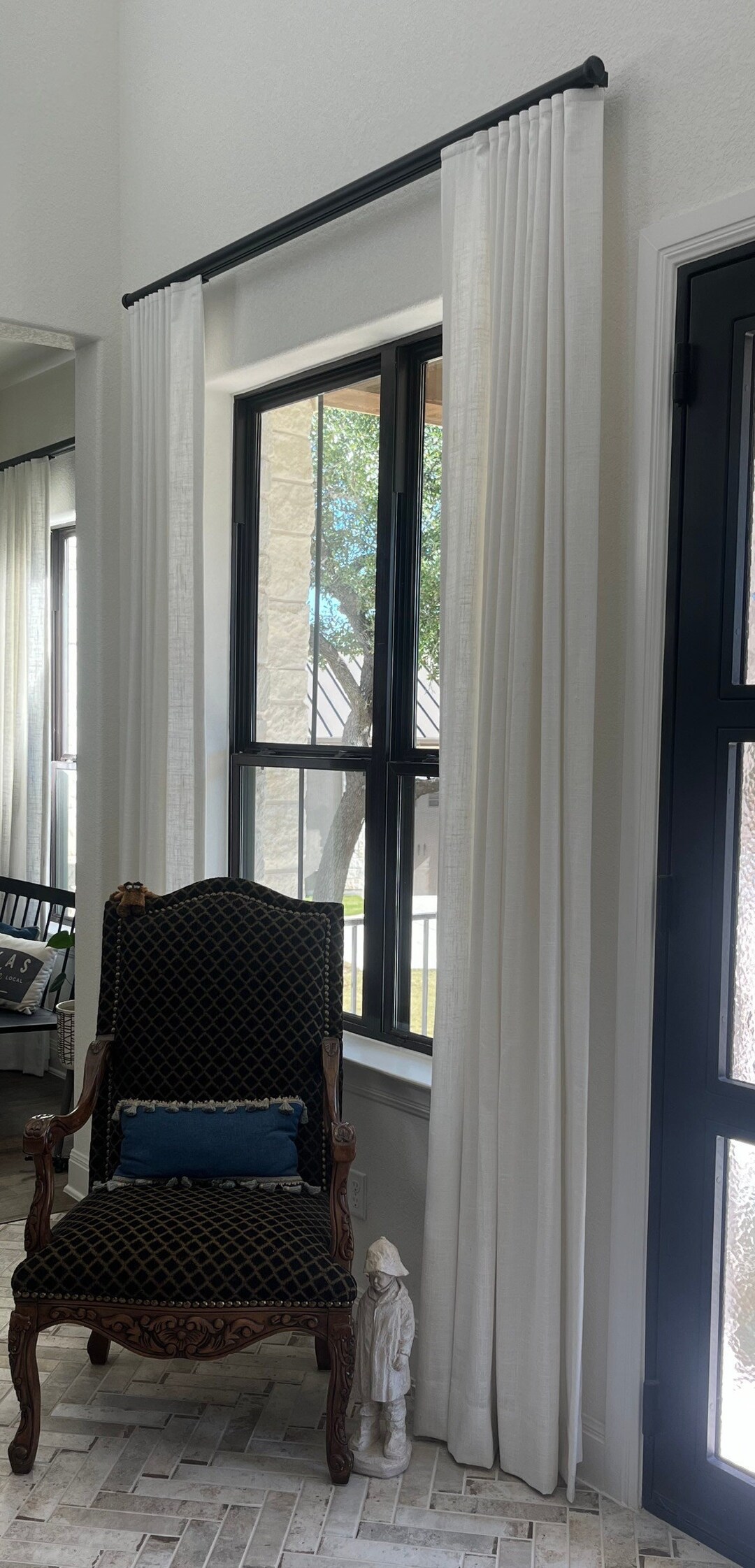 PAIR of Lined Light Filtering Decorative Drapery Panels With a ...