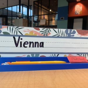 Classroom Desk Name Tag Holders - Stores Name Tag/plate & Pencils ...