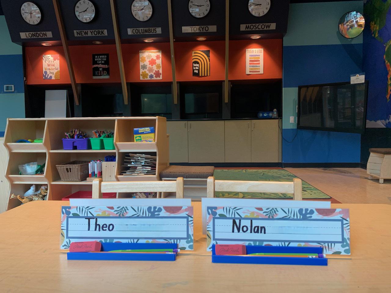 Classroom Desk Name Tag Holders - Stores Name Tag/plate & Pencils ...