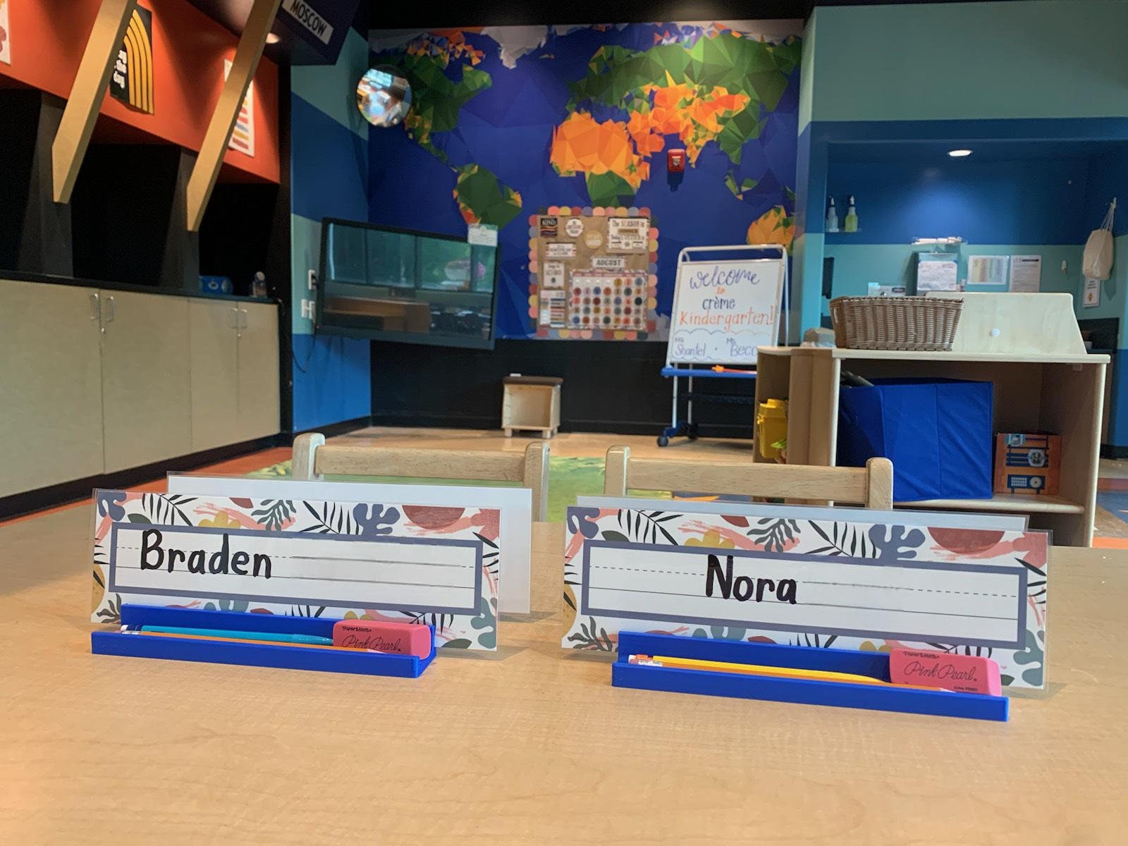 Classroom Desk Name Tag Holders - Stores Name Tag/plate & Pencils ...