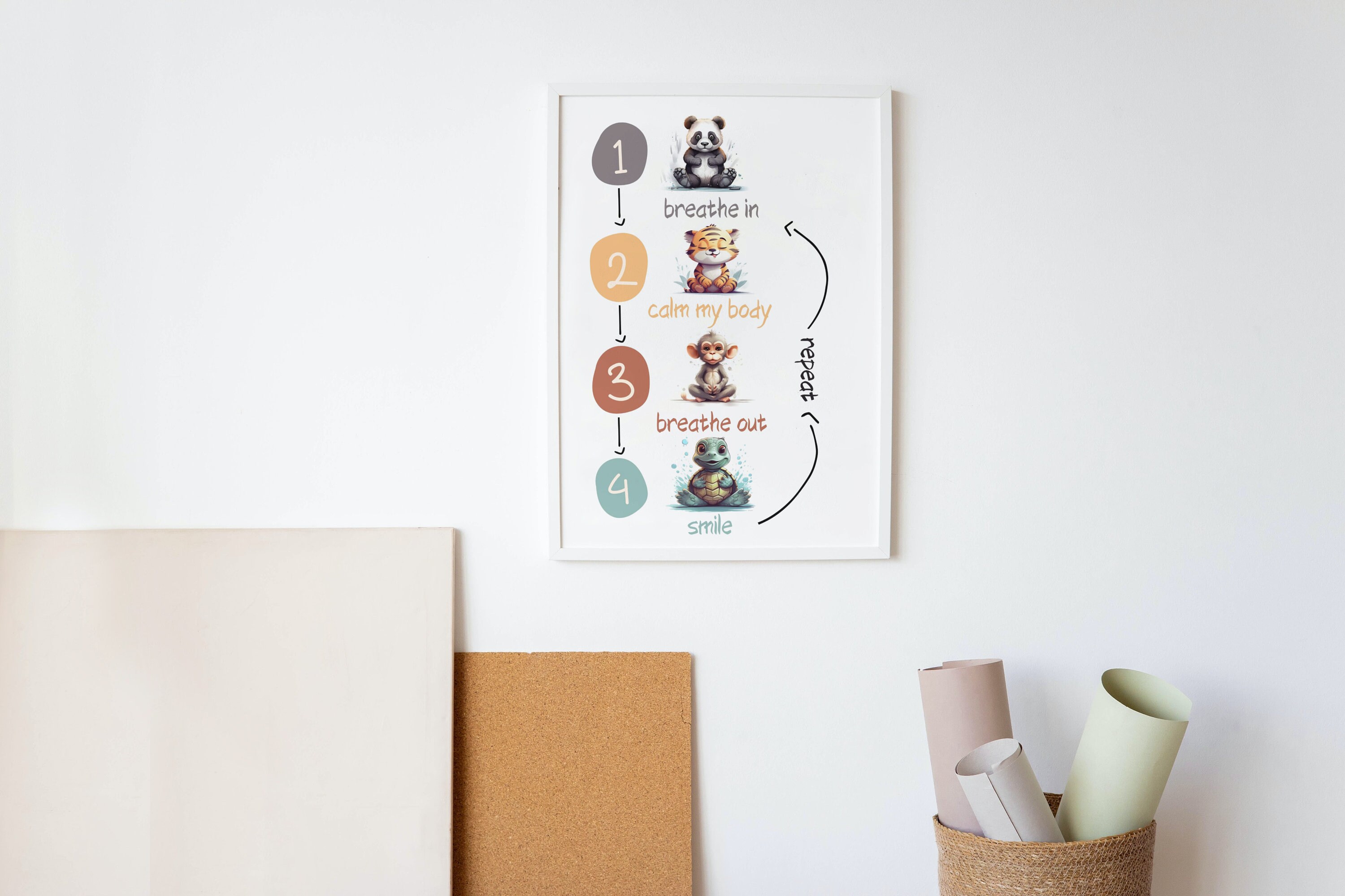 Smile Breathing Safari Poster for Children Mindfulness Breathing ...